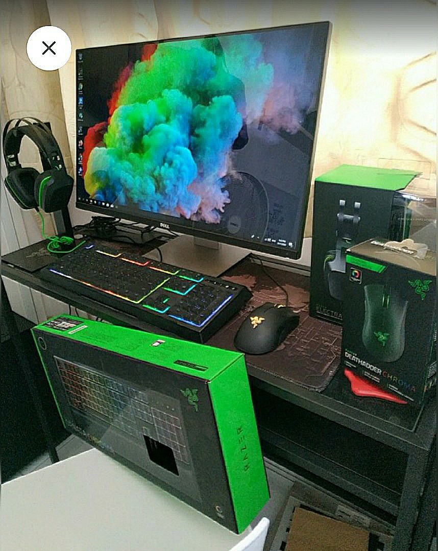 RAZER + 27" Dell LED Full PC Gaming Rig Desktop (not Asus Dell Laptop ...