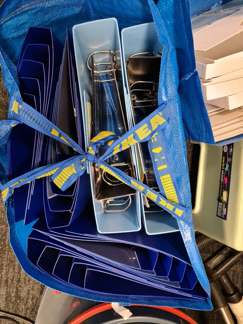 Ring files and ikea storage box, Hobbies & Toys, Stationery & Craft ...