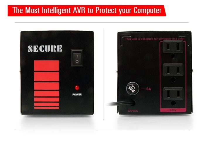 Secure AVR 500W 3x 220V AC Automatic Voltage Regulator for Computer ...