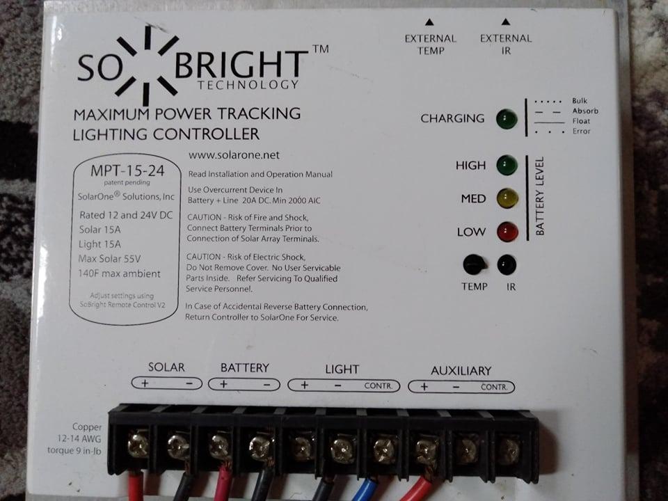 So Bright Technology: Maximum Power Tracking Lighting Controller MPT-15-24 (Solar Power ...