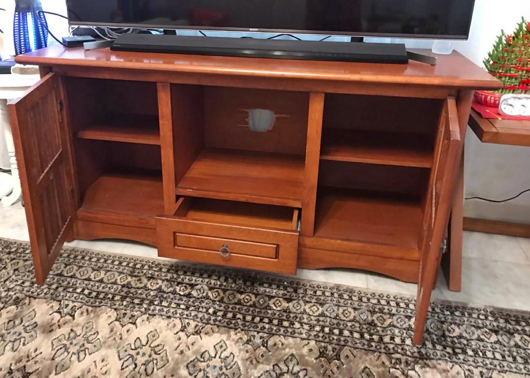 Solid wood balinese inspired TV console sideboard, Furniture, Others on ...