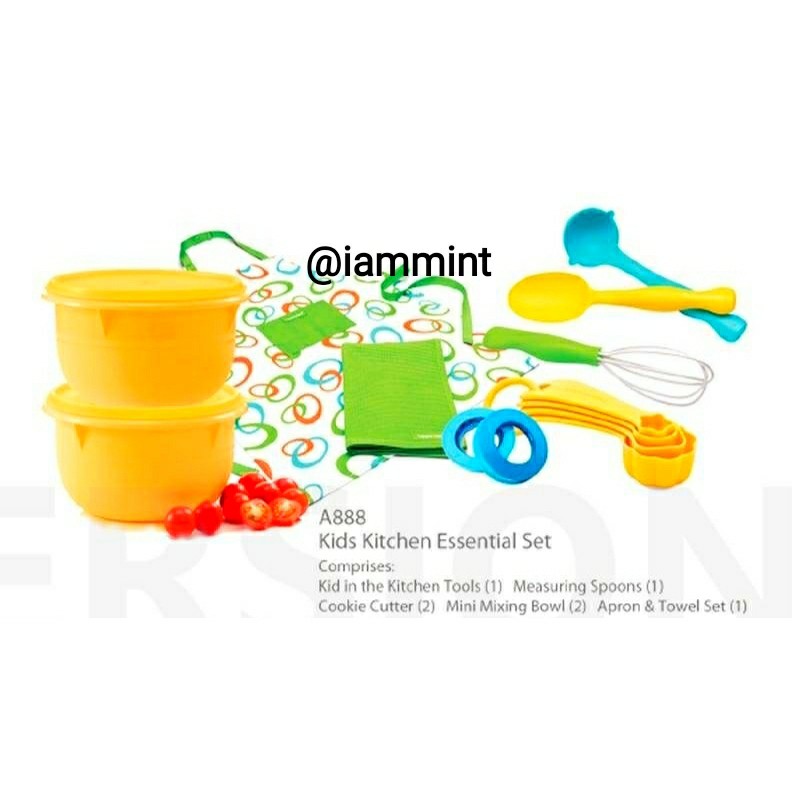 Tupperware Kids Kitchen Essential Baking with Mixing Bowl Container Set ...