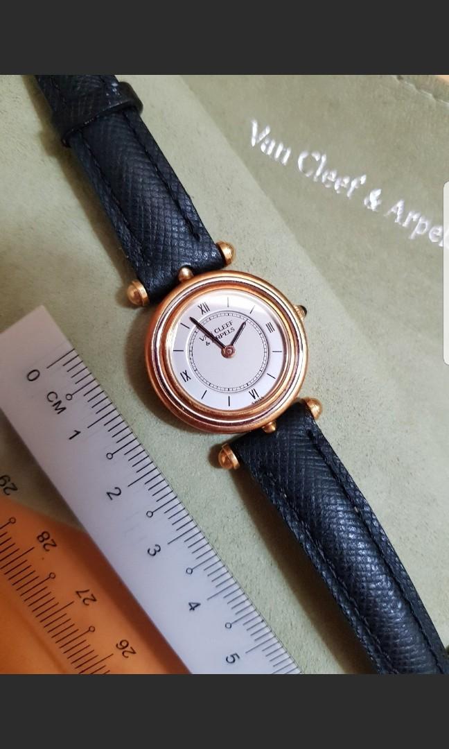 Van cleef & arpels watch- 18k gold case- quartz, Luxury, Watches on ...