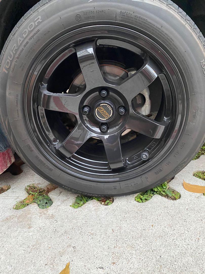 Volks racing 15” TE37 concave (Rep), Car Accessories, Tyres & Rims on ...