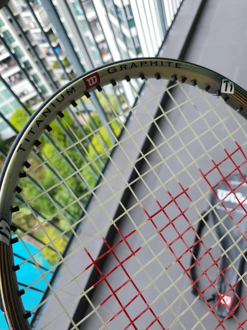 Wilson Elite Titanium soft shock Tennis Racket, Sports Equipment ...