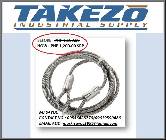 WIRE ROPE SLING, Commercial & Industrial, Construction Tools ...