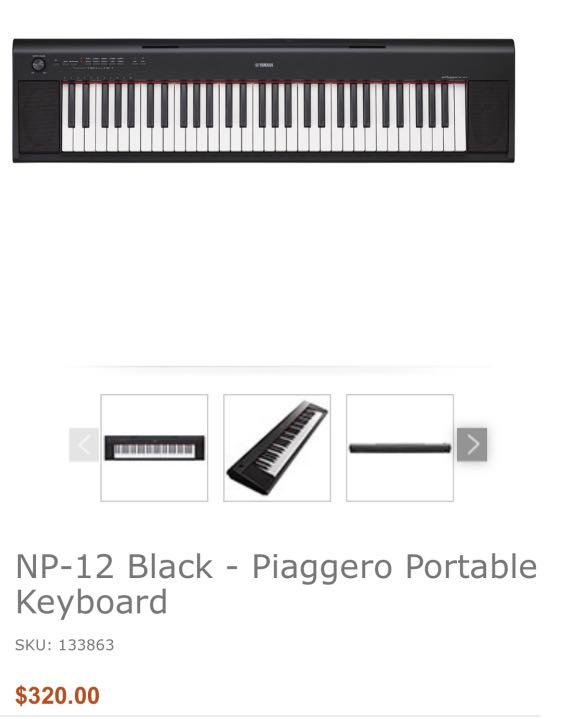 Yamaha Piaggero NP-12 Keyboard, Hobbies & Toys, Music & Media, Musical ...