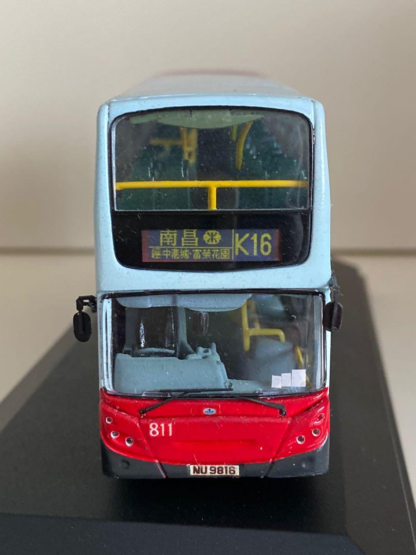 巴士模型 1/76 九巴 港鐵 九廣鐵路 KMB MTR KCRC NU9816 811 K16 車頂有裂 E500, 興趣及遊戲, 玩具 ...