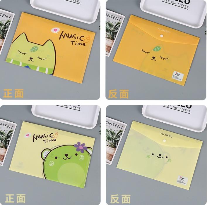 A4 size cartoons animals pocket folder with button Office & Student ...
