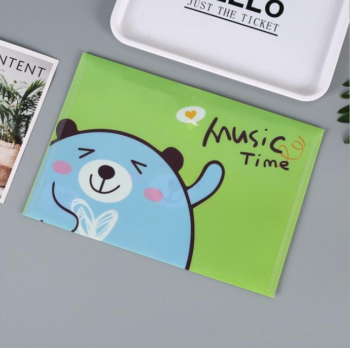 A4 size cartoons animals pocket folder with button Office & Student ...