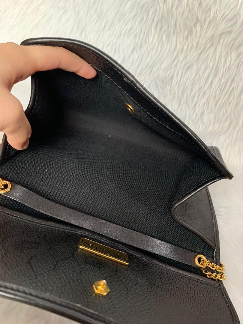 Christian Dior Black Honeycomb Chain Sling / Crossbody / Clutch / Bag ...