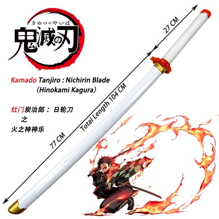 Demon Slayer Kamado Tanjiro Hinokami Kagura Nichirin Blade (Cosplay ...