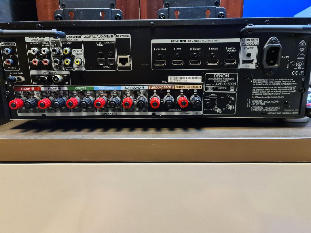 Denon AVR-X1500H 7.2-Channel Network A/V Receiver, Audio, Soundbars ...