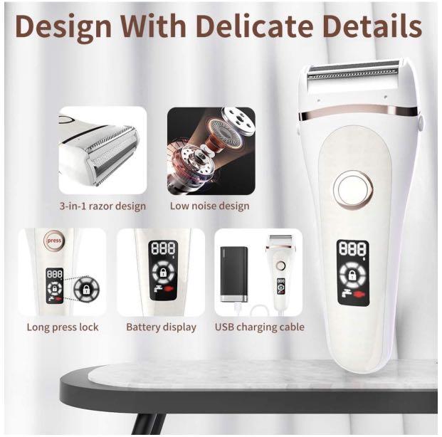 DIOZO Electric Razor for Women, Wet & Dry Rechargeable Cordless ...