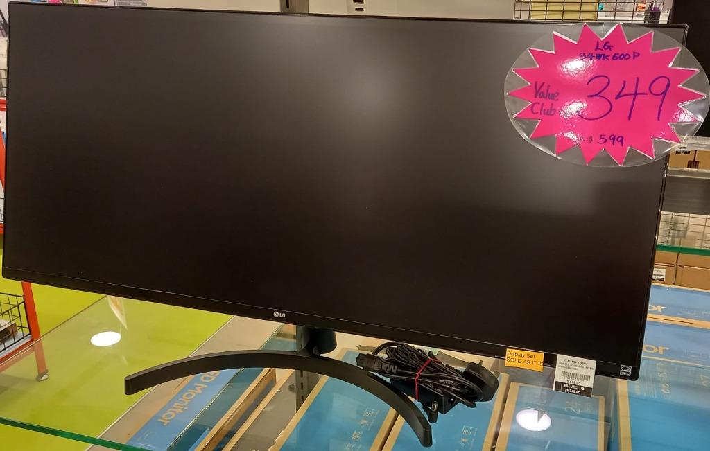 (Display Set) LG 34" UltraWide FHD IPS Monitor 34WK500-P, Computers ...