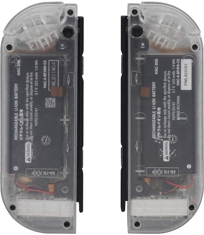 eXtremeRate Transparent Clear Joycon Handheld Controller Housing with ...