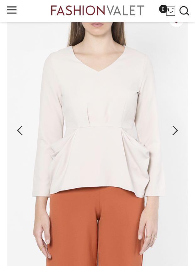 FV Basic Peplum Top in Nude, Women's Fashion, Tops, Blouses on Carousell