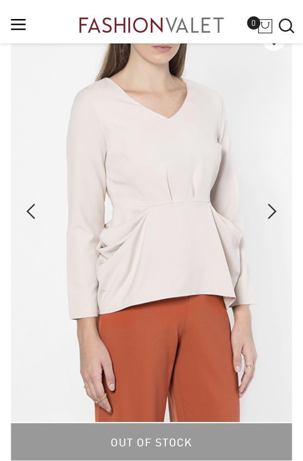 FV Basic Peplum Top in Nude, Women's Fashion, Tops, Blouses on Carousell