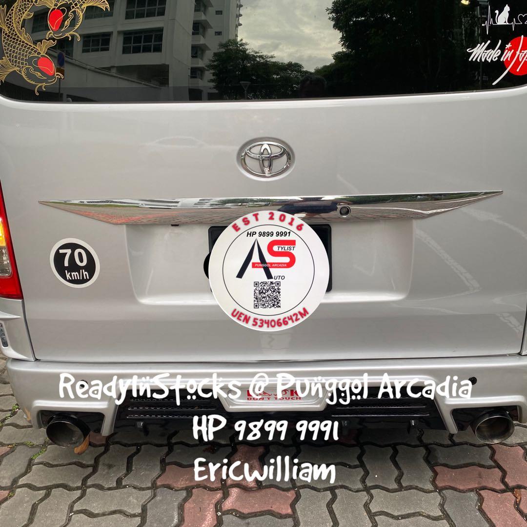 Hiace Accessories - Parts Rear Long Trunk Lip Chrome Trim Garnish ...