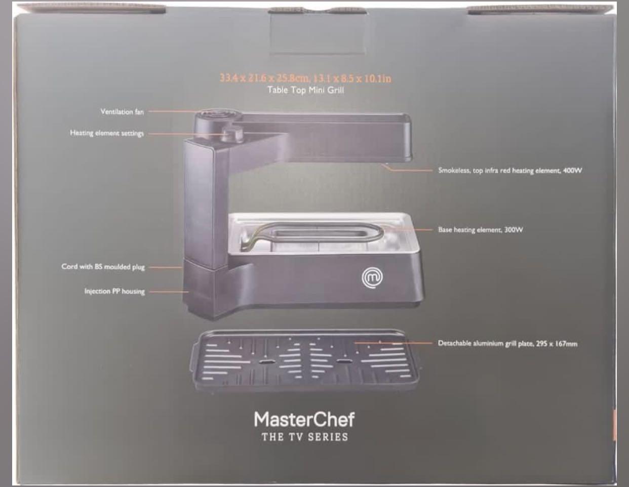 Like brand new Masterchef table top electric mini grill. smokeless ...
