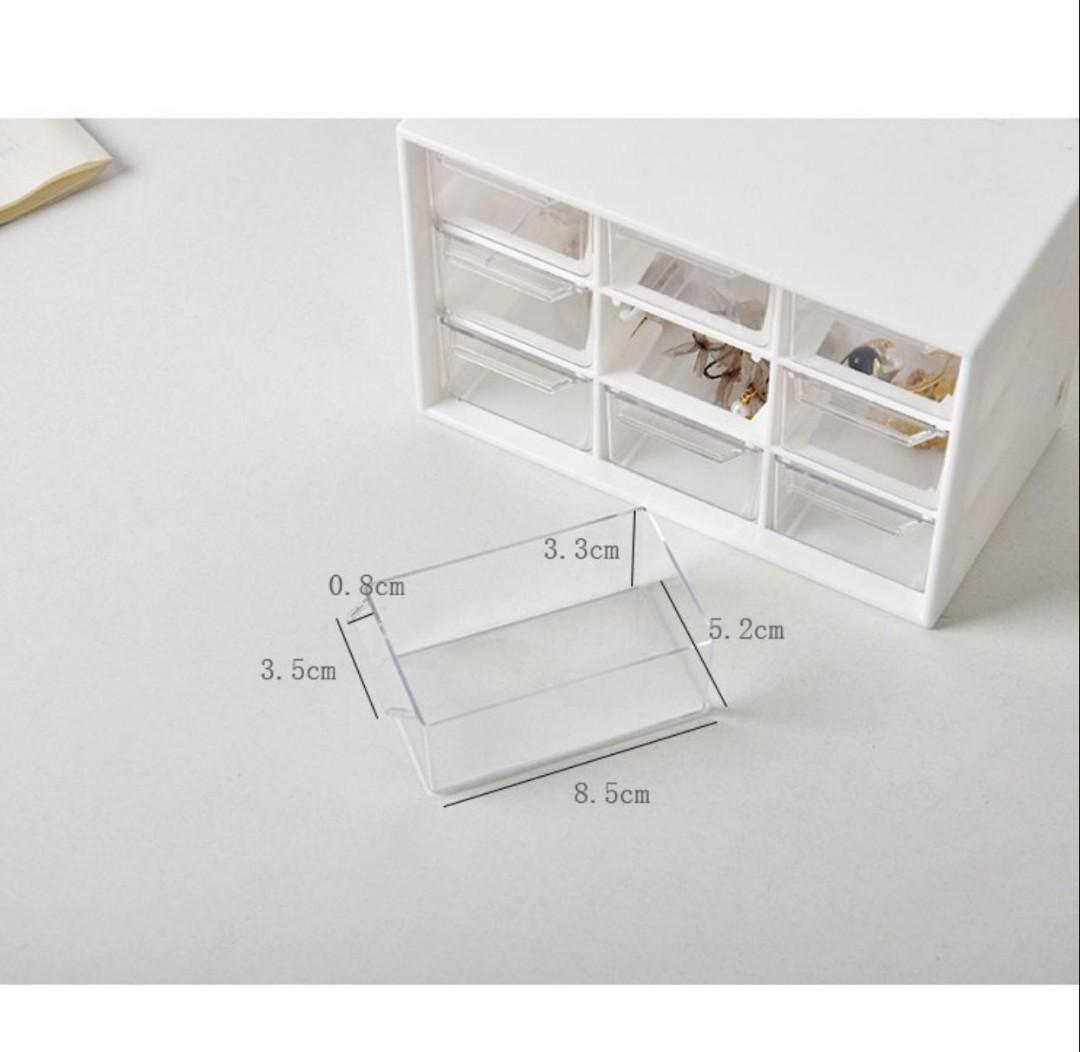 Muji style mini storage drawer organiser 9 grid, Furniture & Home ...