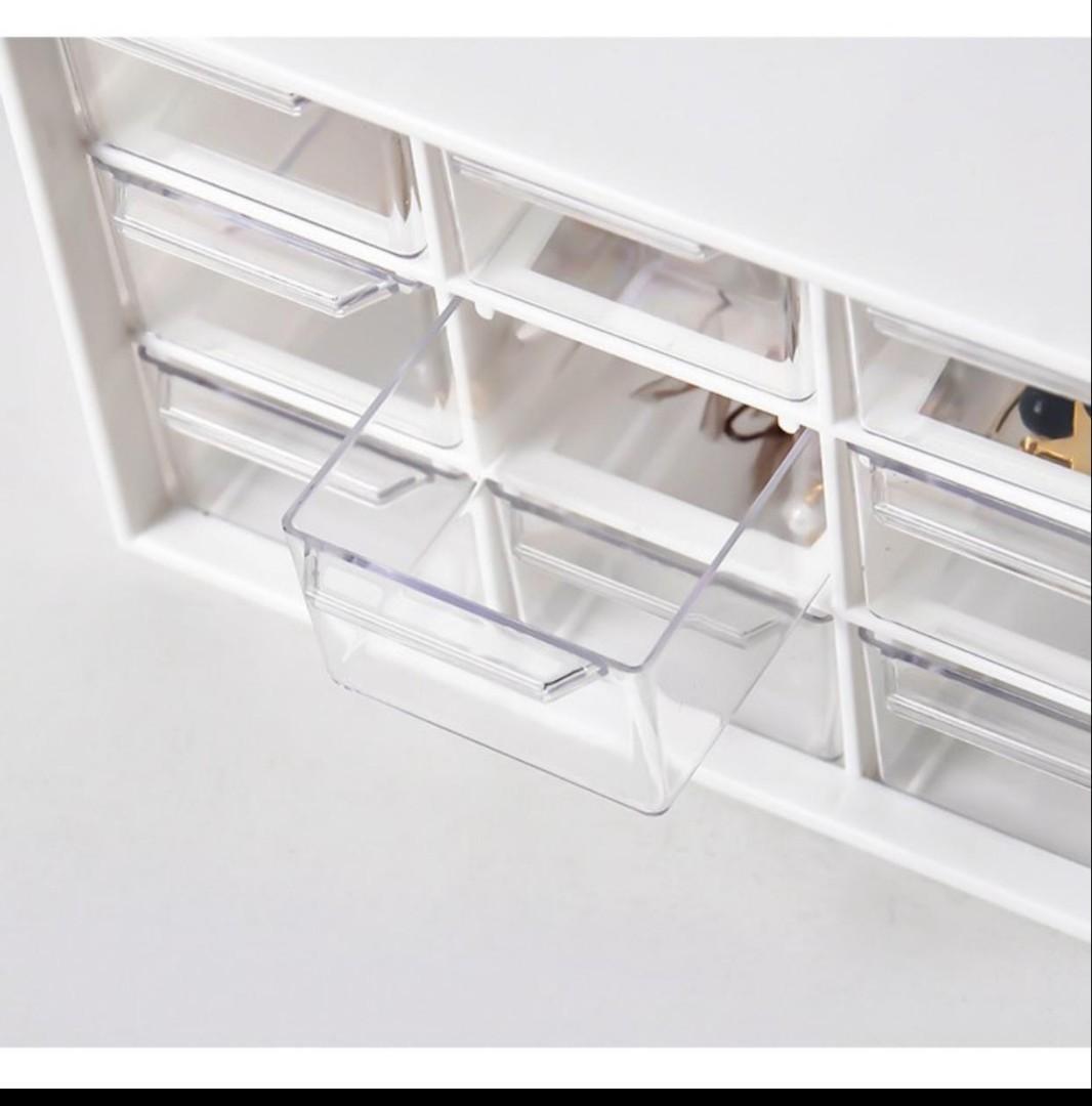 Muji style mini storage drawer organiser 9 grid, Furniture & Home ...