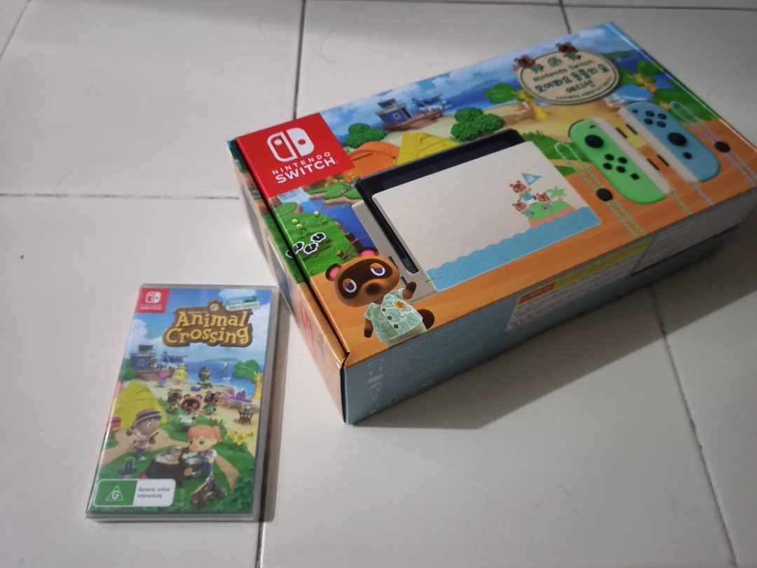New Nintendo Switch Animal Crossing New Horizon Console Gen 2 joy-con ...