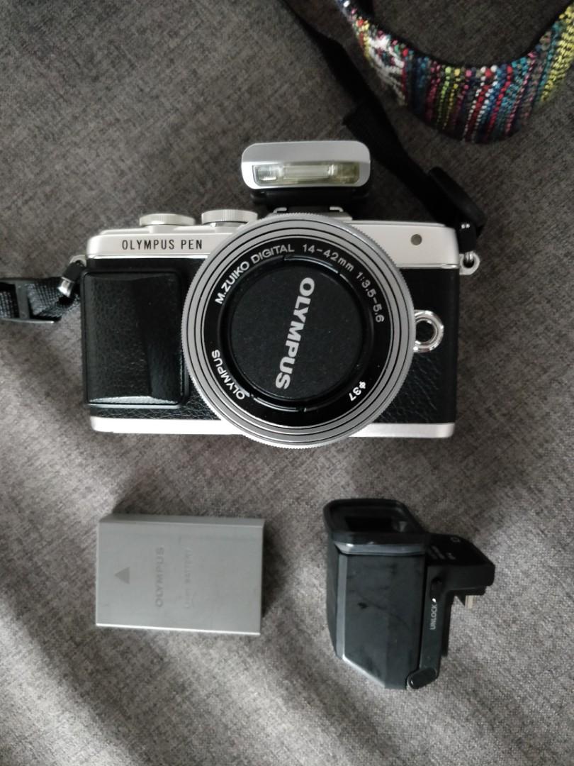 Olympus pen EPL 7 with VF 4 viewfinder, Photography, Cameras on Carousell