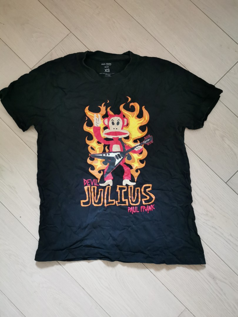 Paul Frank Black Top devil julius design monkey, 男裝, 外套及戶外衣服 - Carousell