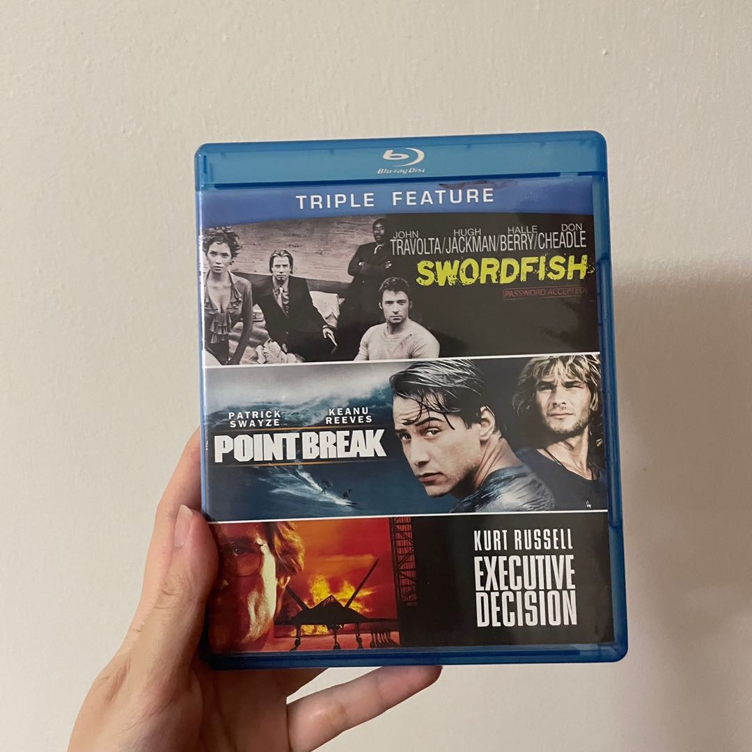 Triple feature blu ray movie swordfish point break executive decision, TV & Home Appliances, TV ...