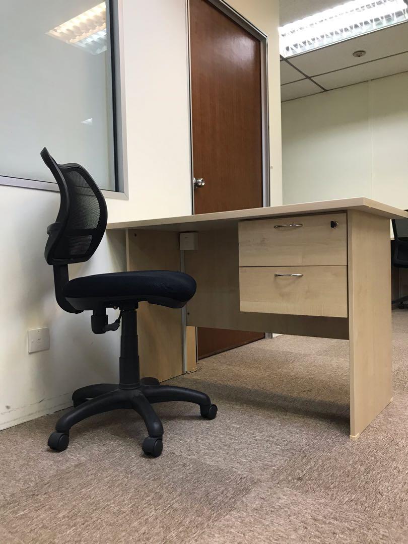 Work desk and chair set (1 Table + 1 Chair), Furniture & Home Living ...