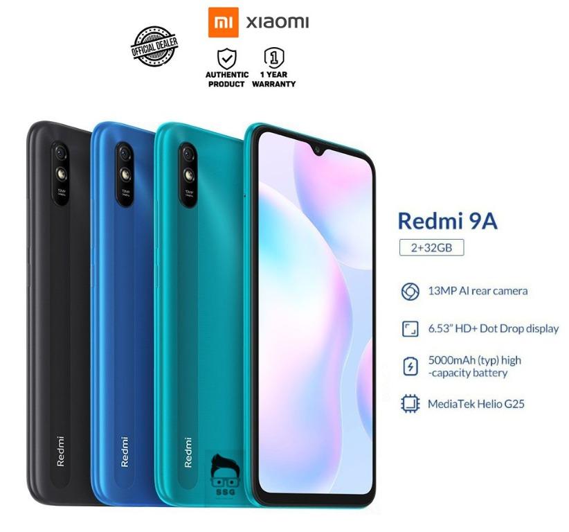 Xiaomi Redmi 9A 2GB + 32GB Global Version With 1 Year Local warranty ...
