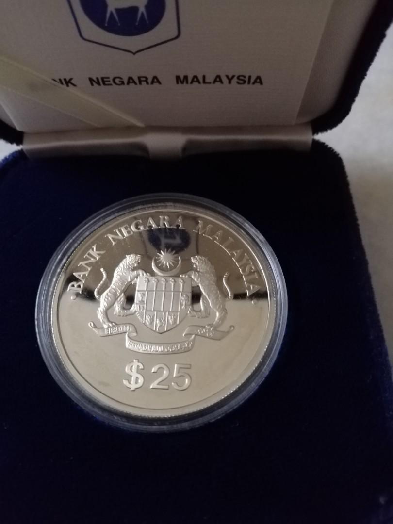 1986 Fifth Malaysia Plan RM25 Proof Coin, Hobbies & Toys, Collectibles & Memorabilia, Currency ...