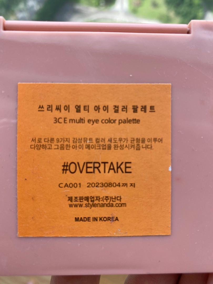 3CE eyeshadow palette overtake, Beauty & Personal Care, Face, Makeup on ...