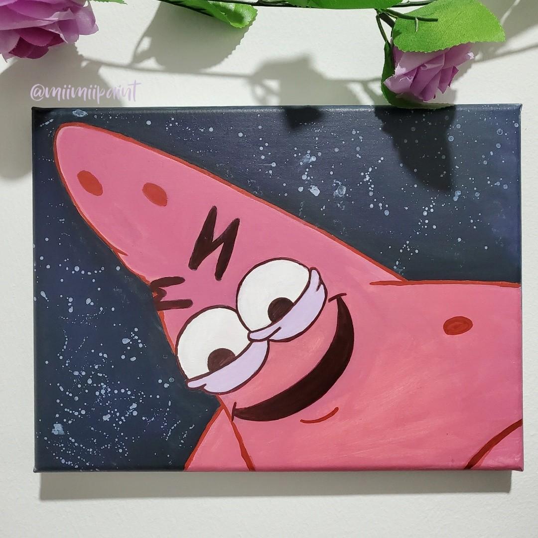 " Savage Patrick " spongebob Acrylic painting (Made-to-order), Hobbies ...