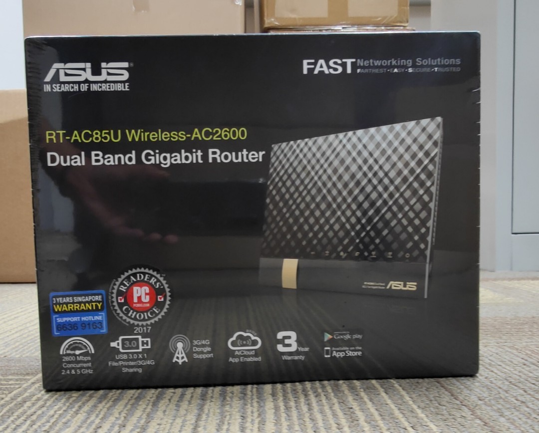 Asus RT-AC85U Wireless-AC2600 Dual Band Gigabit Router, Computers ...