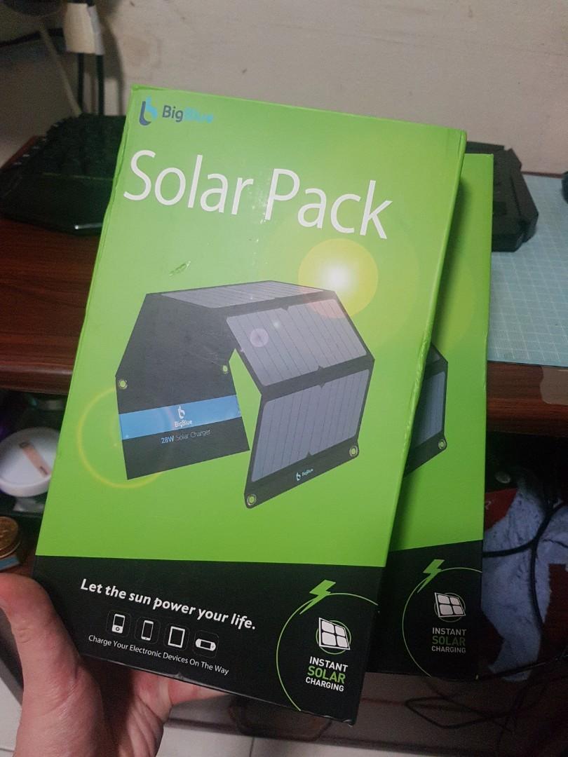 Bigblue Solar Charger 28W 3USB Port(Latest model) Big Blue, Mobile ...