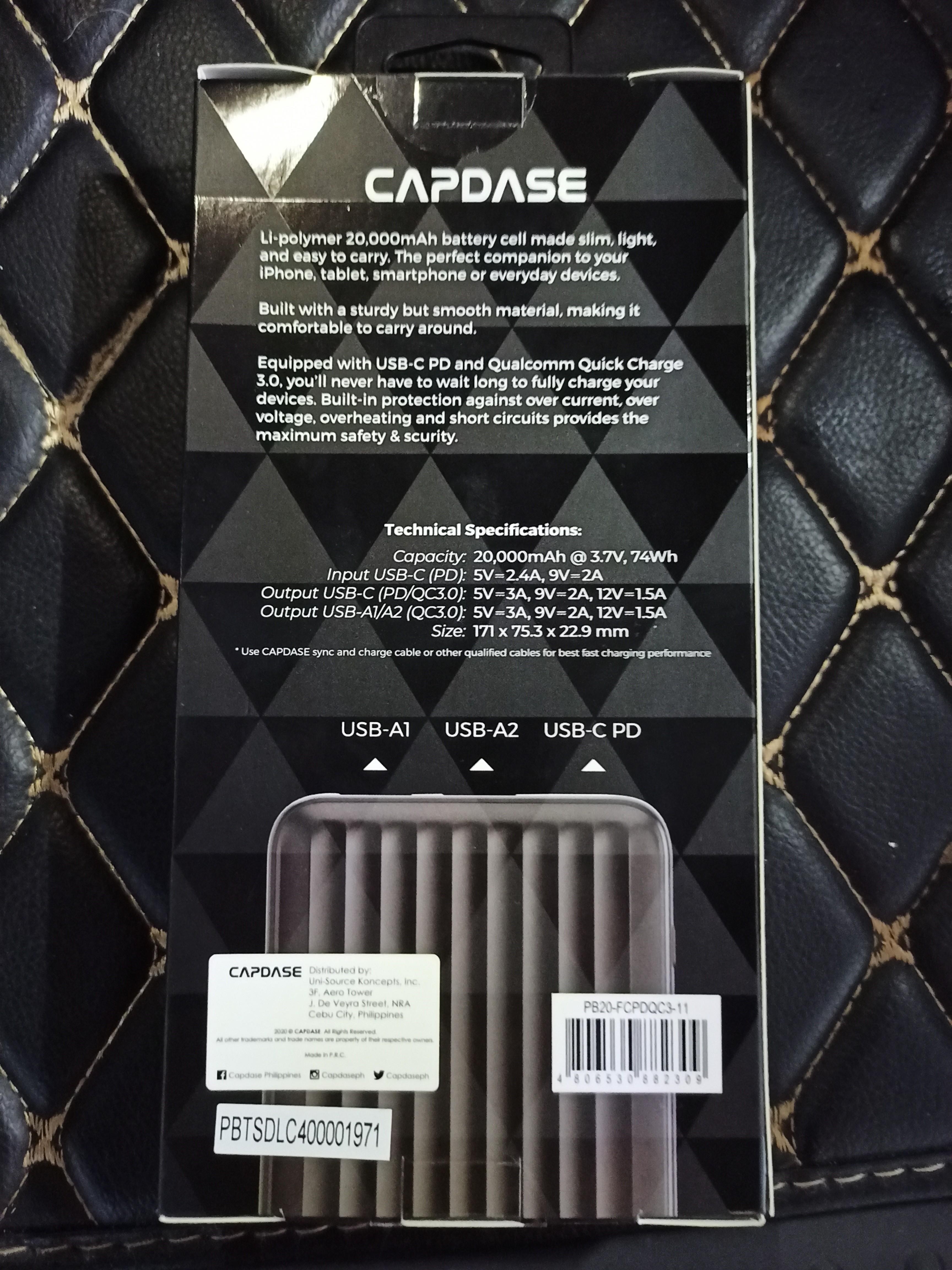 Capdase Flash Powerbank 20,000MAH, Mobile Phones & Gadgets, Mobile ...