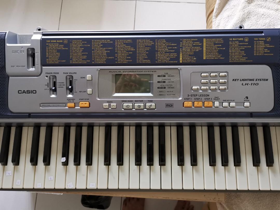 Casio LK 110 key lighting keyboard, Hobbies & Toys, Music & Media, Musical Instruments on Carousell
