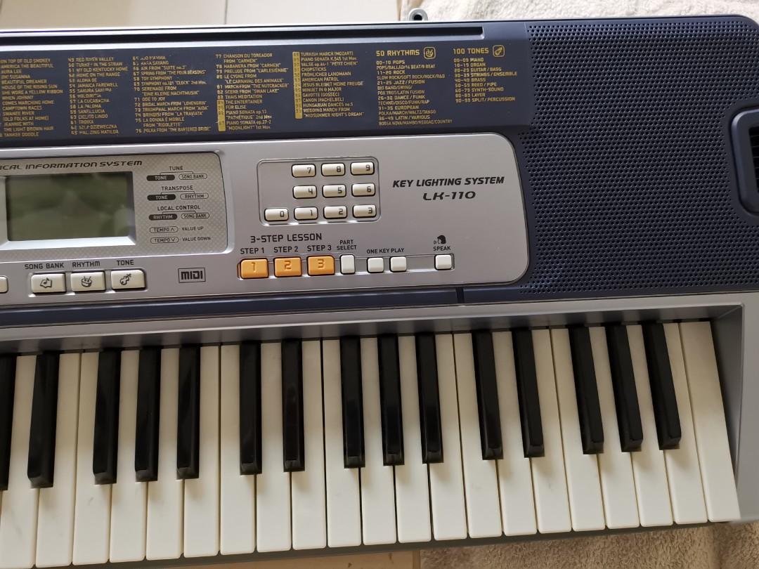 Casio LK 110 key lighting keyboard, Hobbies & Toys, Music & Media, Musical Instruments on Carousell