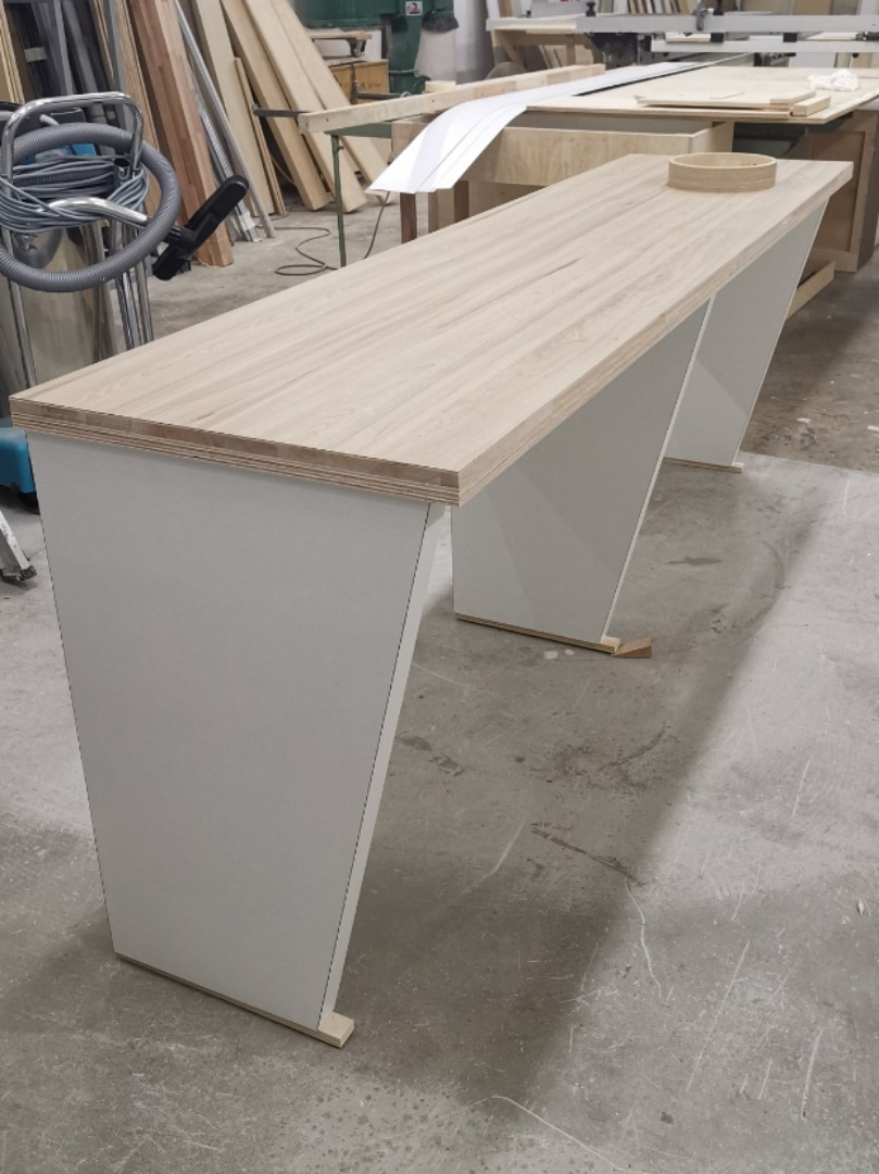 Custom made study desk, Furniture & Home Living, Furniture, Tables ...