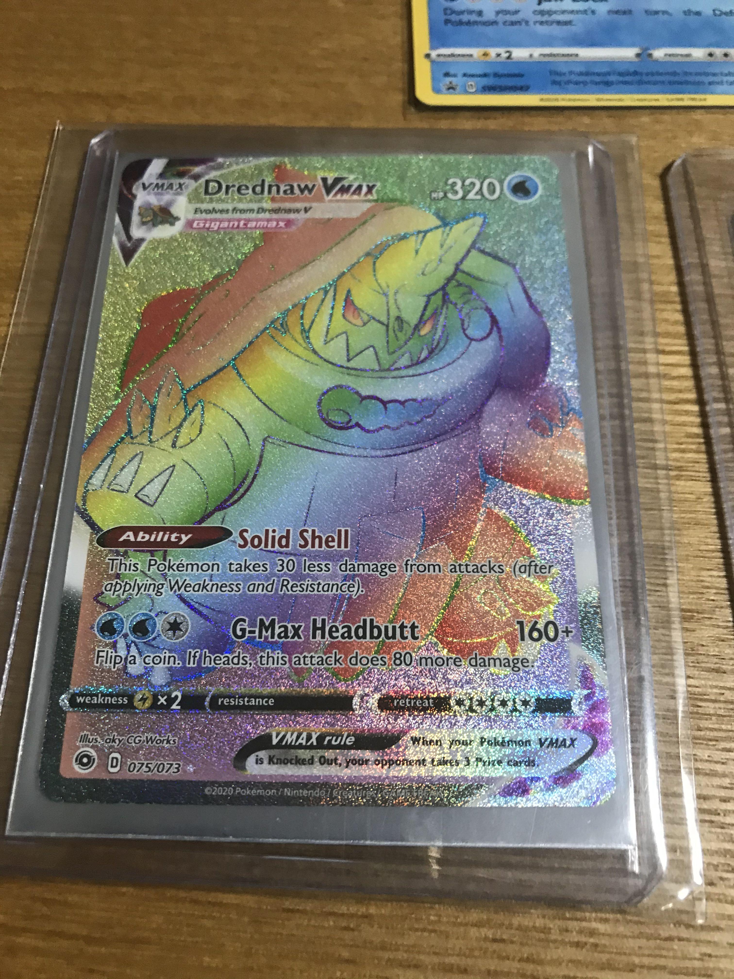 Drednaw Rainbow VMAX Champion’s Path Pokemon Card, Hobbies & Toys, Toys ...