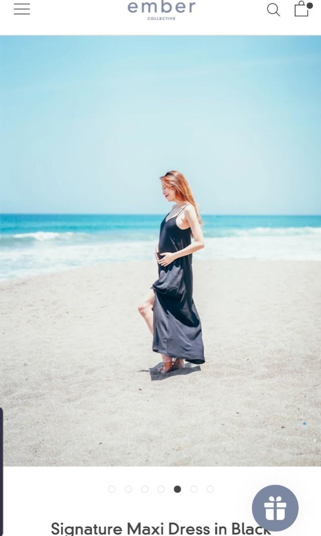 Ember Collective Signature Maxi Dress with side slit & detachable sash ...