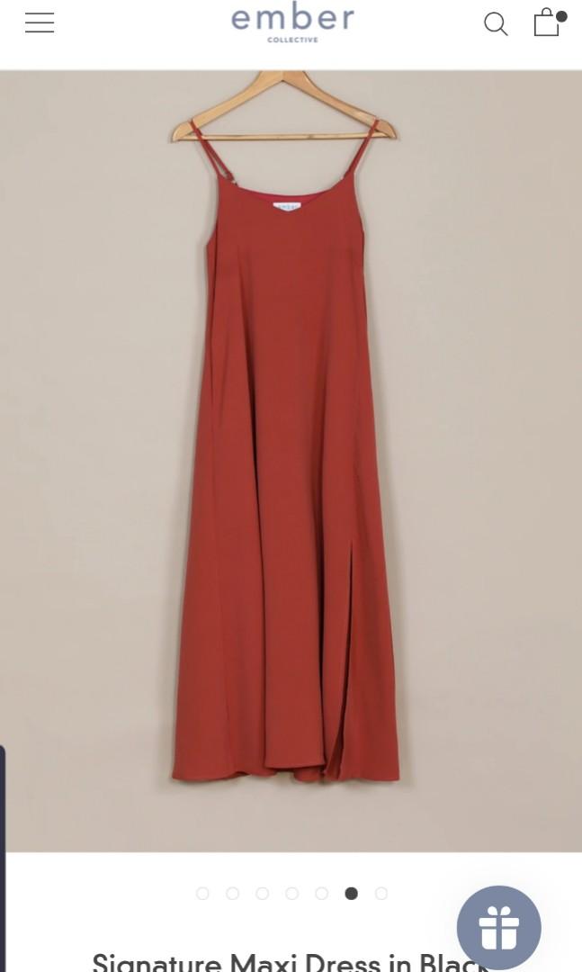 Ember Collective Signature Maxi Dress with side slit & detachable sash ...
