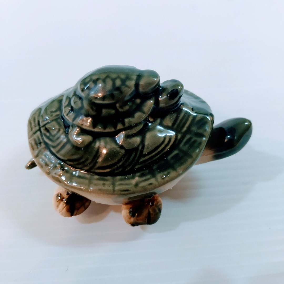 Feng shui Ceramic 3 Tortoises Turtle 🐢 Baby chinese figure Lucky Long ...