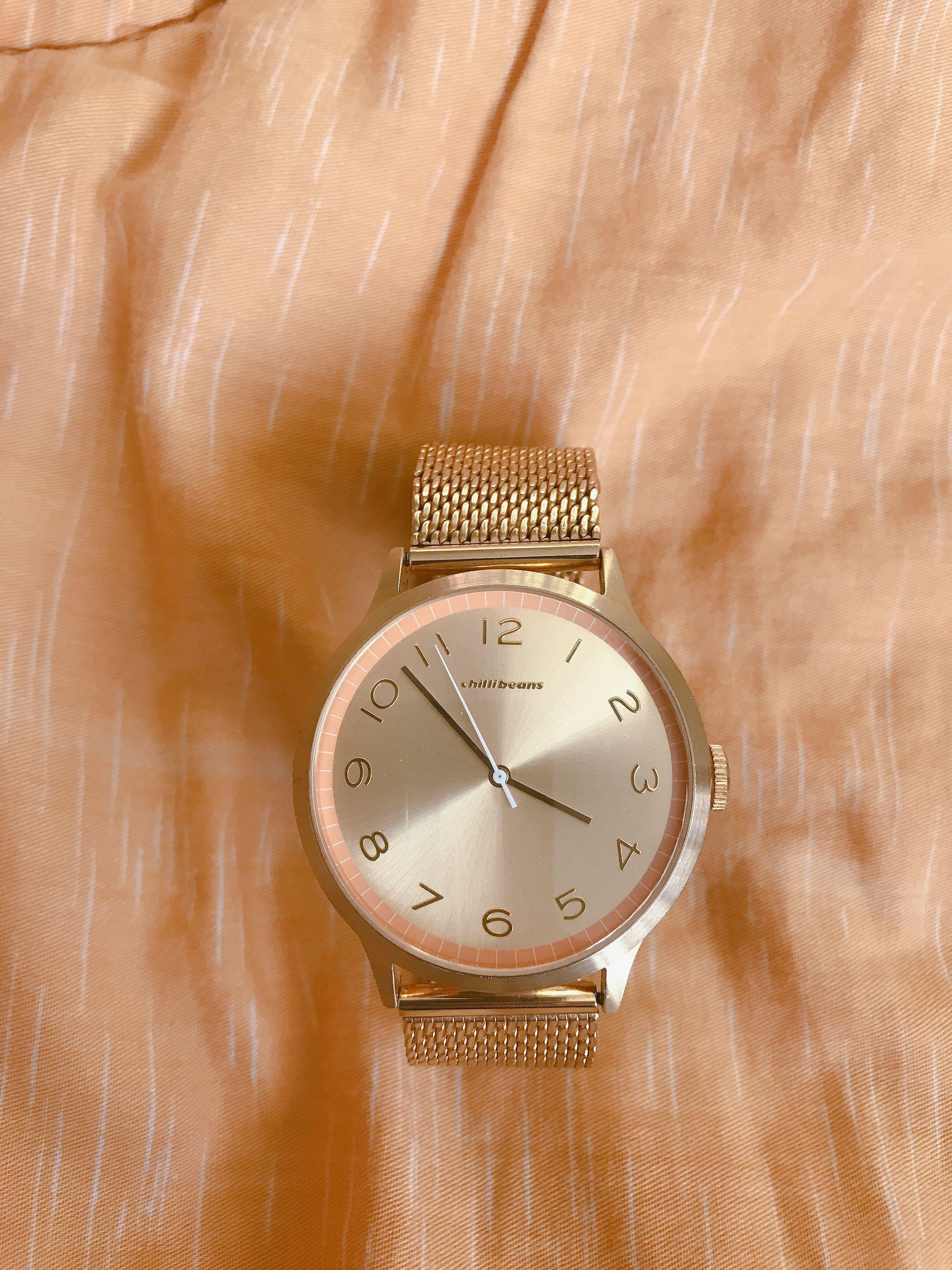 Chilli beans Gold Watch, Women's Fashion, Watches & Accessories ...