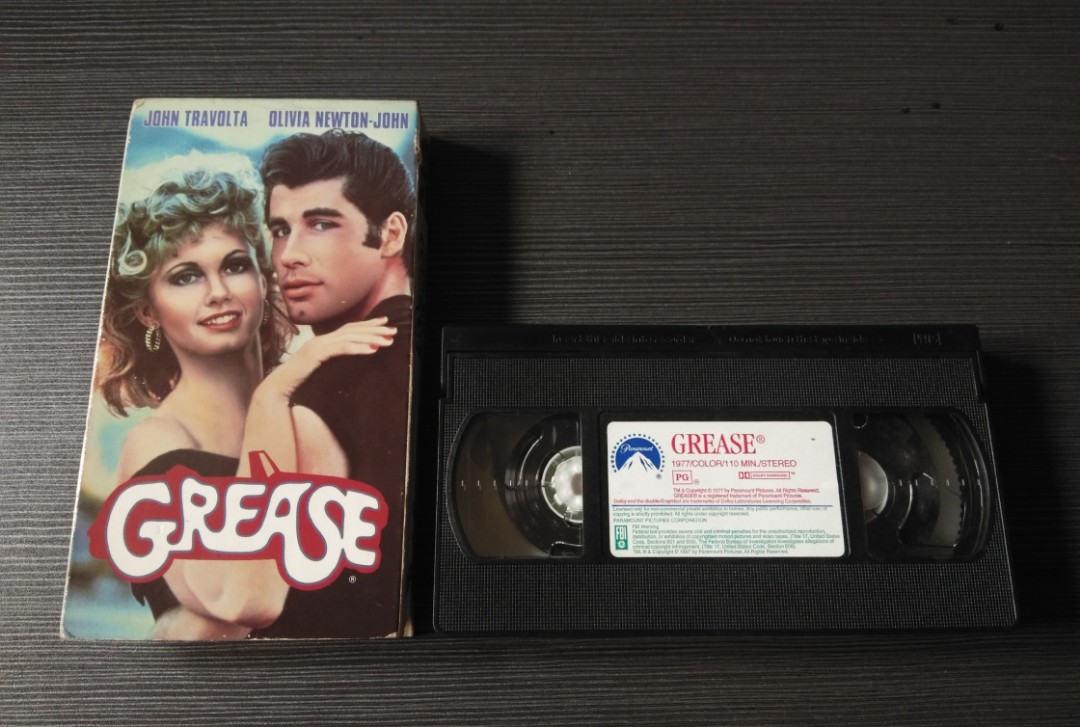 GREASE VHS, Hobbies & Toys, Music & Media, CDs & DVDs on Carousell