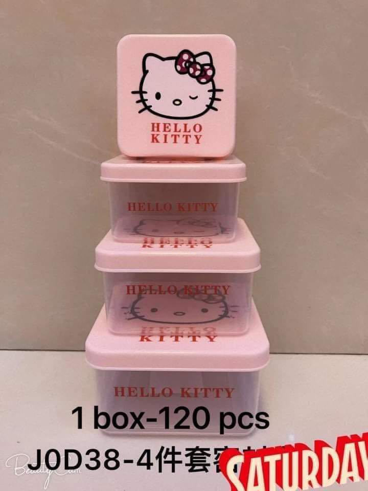 Hello Kitty Tupperware Set, Furniture & Home Living, Kitchenware ...