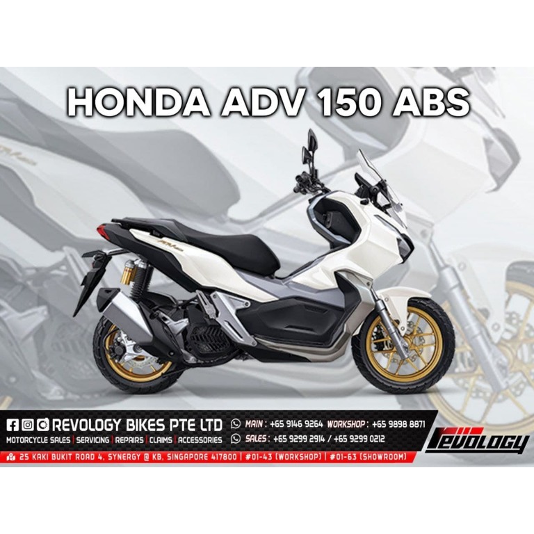 HONDA ADV 150 ABS WHITE/GOLD FOR SALE ADV150, Motorcycles, Motorcycles ...