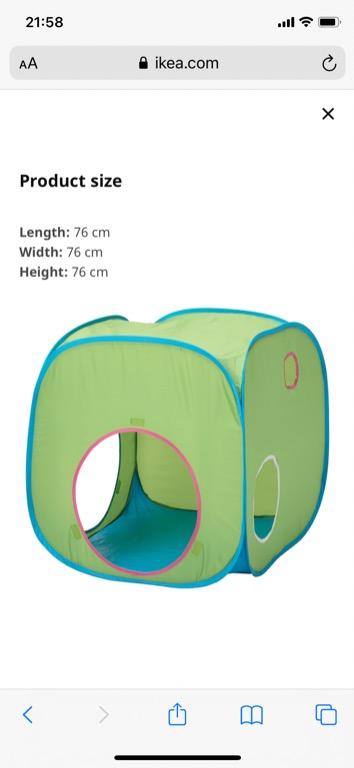 Ikea Busa tent and tunnel in condition, Babies & Kids, Baby Nursery ...